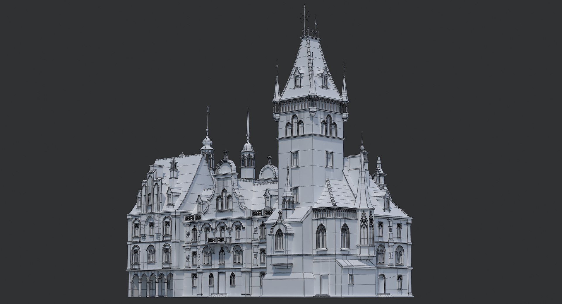 3D Gothic House 03 Build Model - TurboSquid 1283139