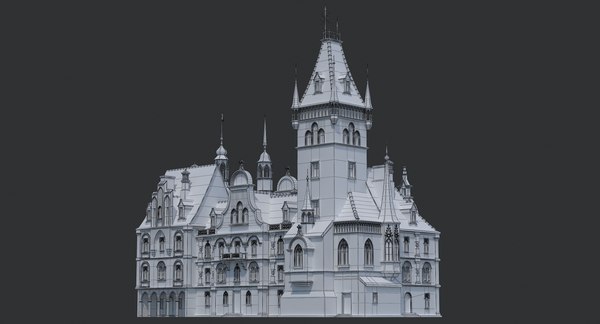 3D gothic house 03 build model - TurboSquid 1283139