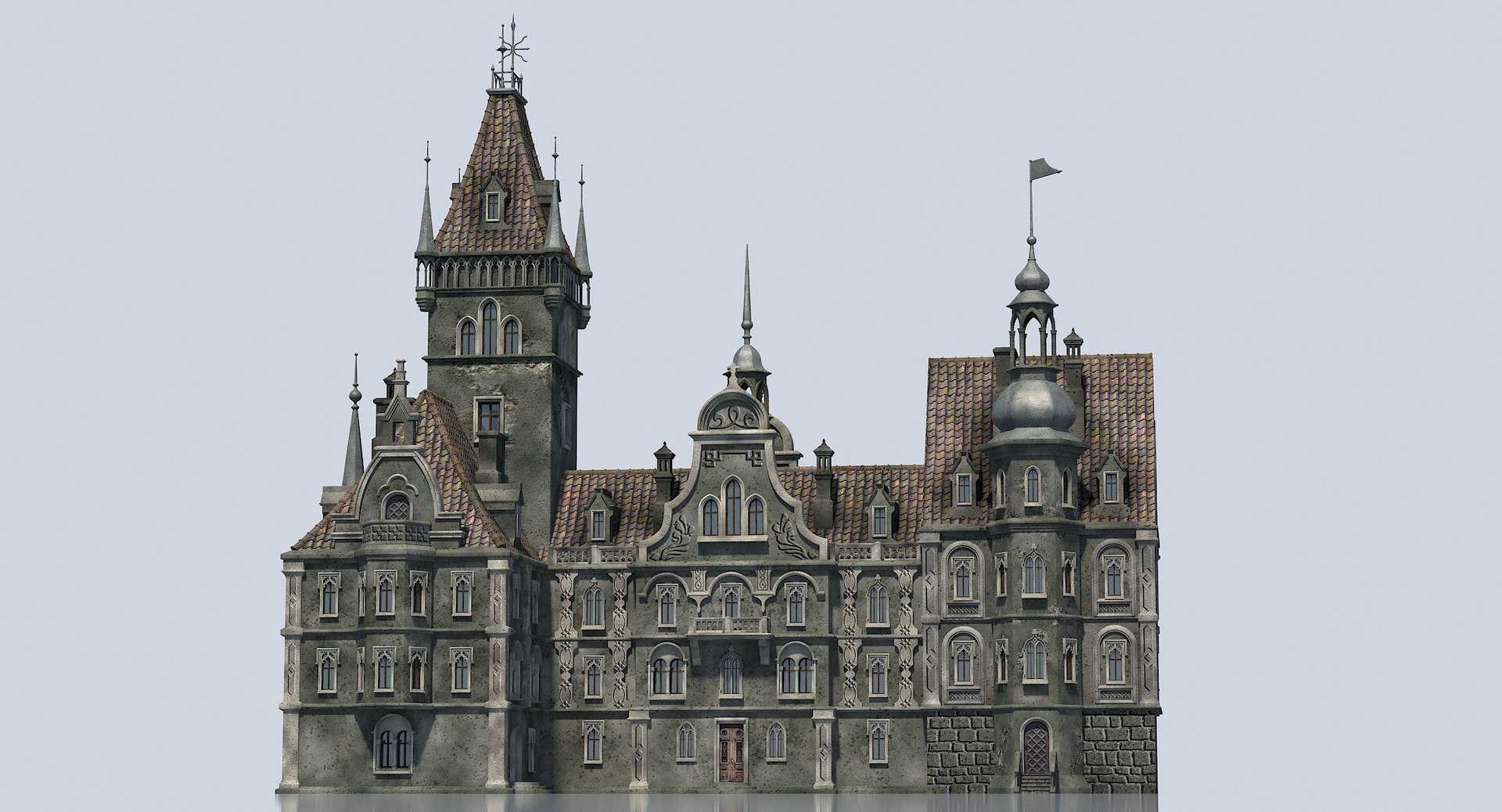 3D Gothic House 03 Build Model - TurboSquid 1283139