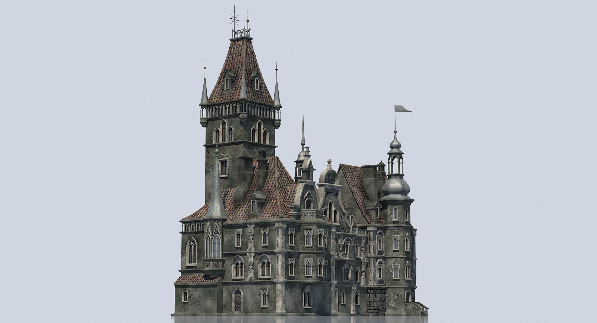 3D Gothic House 03 Build Model - TurboSquid 1283139