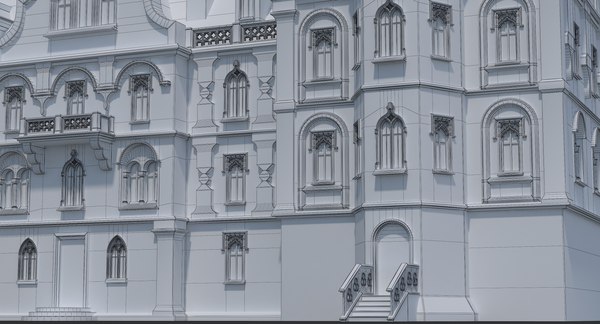 3D gothic house 03 build model - TurboSquid 1283139
