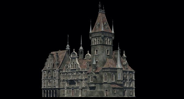 3D gothic house 03 build model - TurboSquid 1283139