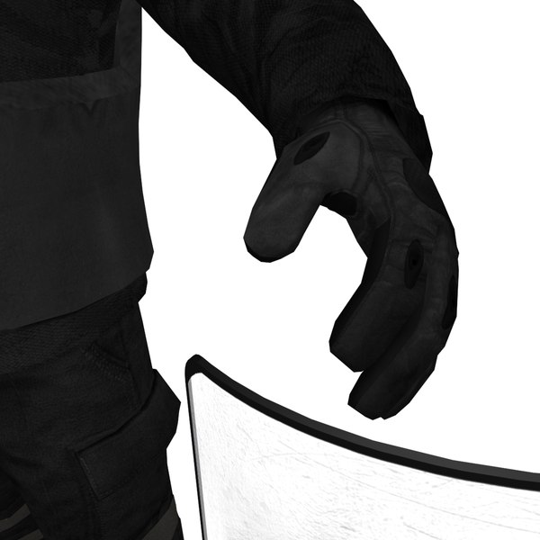 riot police officer 3d model