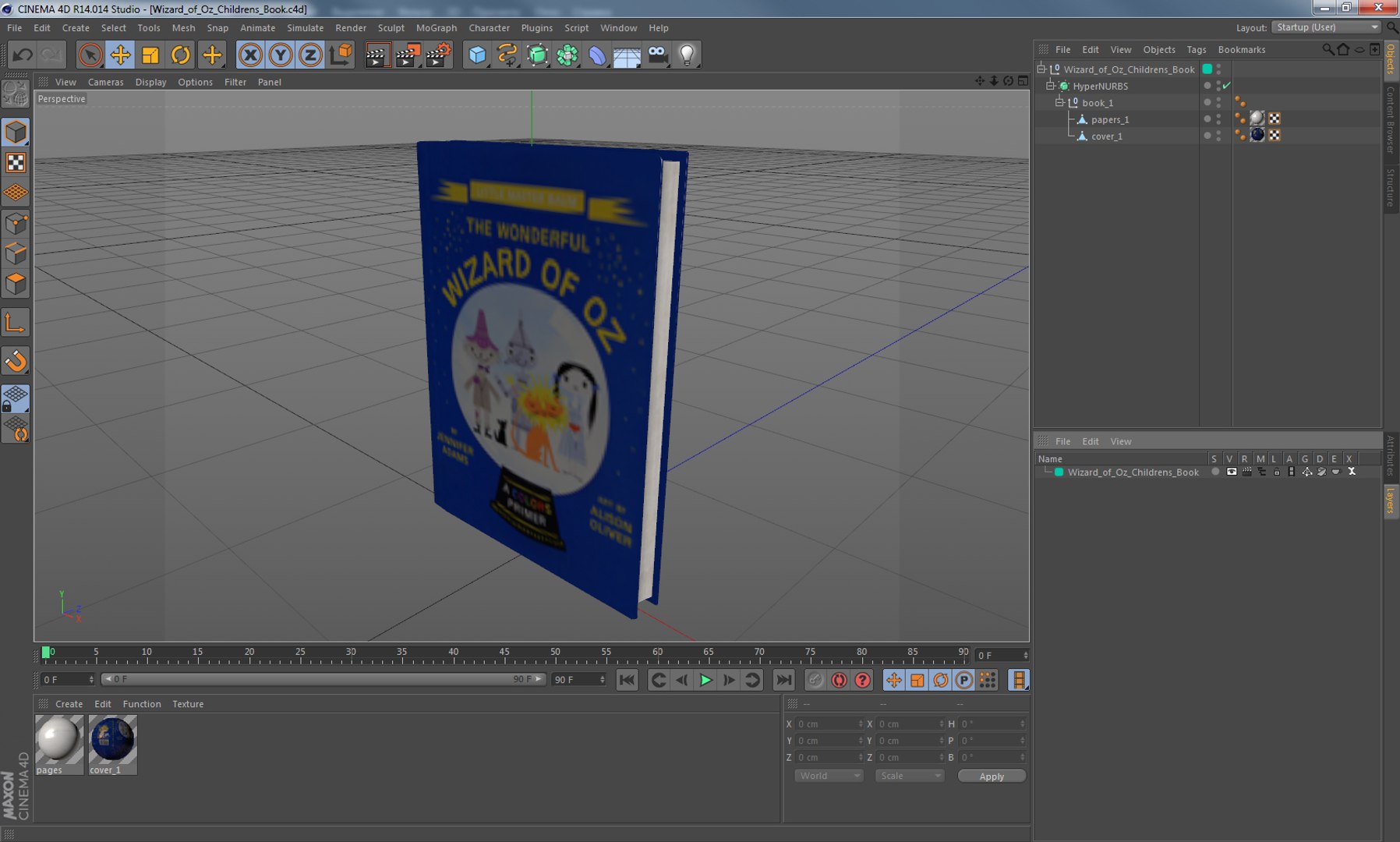 Wizard Oz Childrens Book 3D Model - TurboSquid 1254105