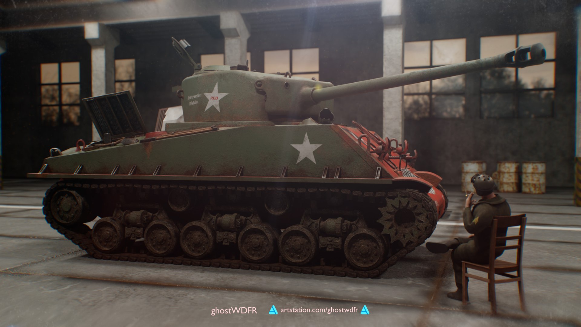 Sherman M4A3 76W with full interior 3D model - TurboSquid 2135209