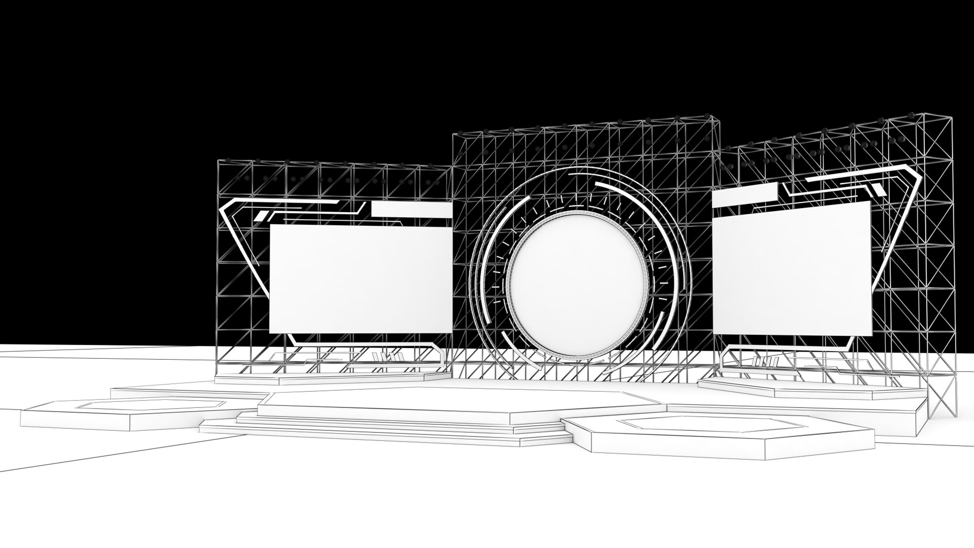 Virtual Event Stage 15 3D Model - TurboSquid 2260179