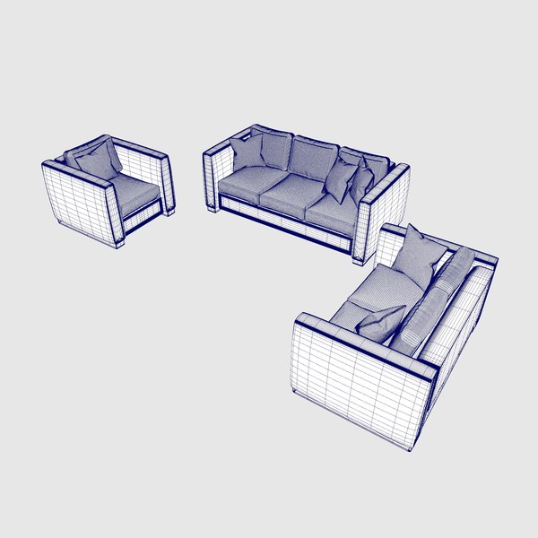 3D model Modern Sofa Set Furniture - TurboSquid 2042955