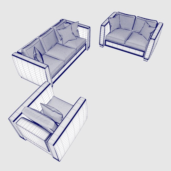 3D model Modern Sofa Set Furniture - TurboSquid 2042955