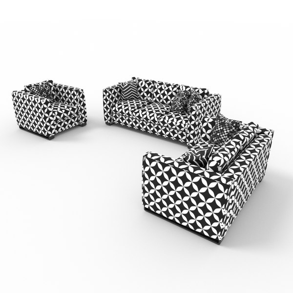 3D model Modern Sofa Set Furniture - TurboSquid 2042955