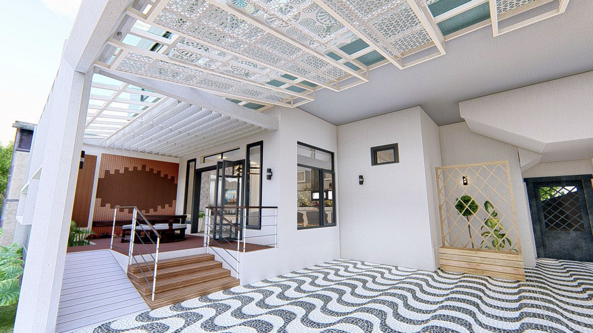 3D 4 STORY MODERN HOUSE ARCHITECTURE - TurboSquid 2105386