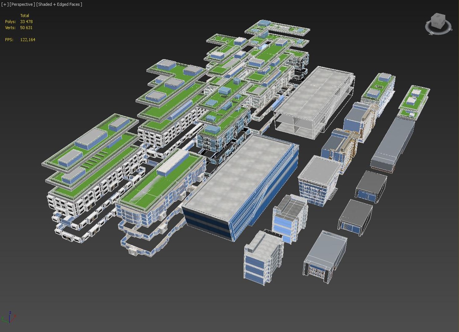 3d model of kit buildings