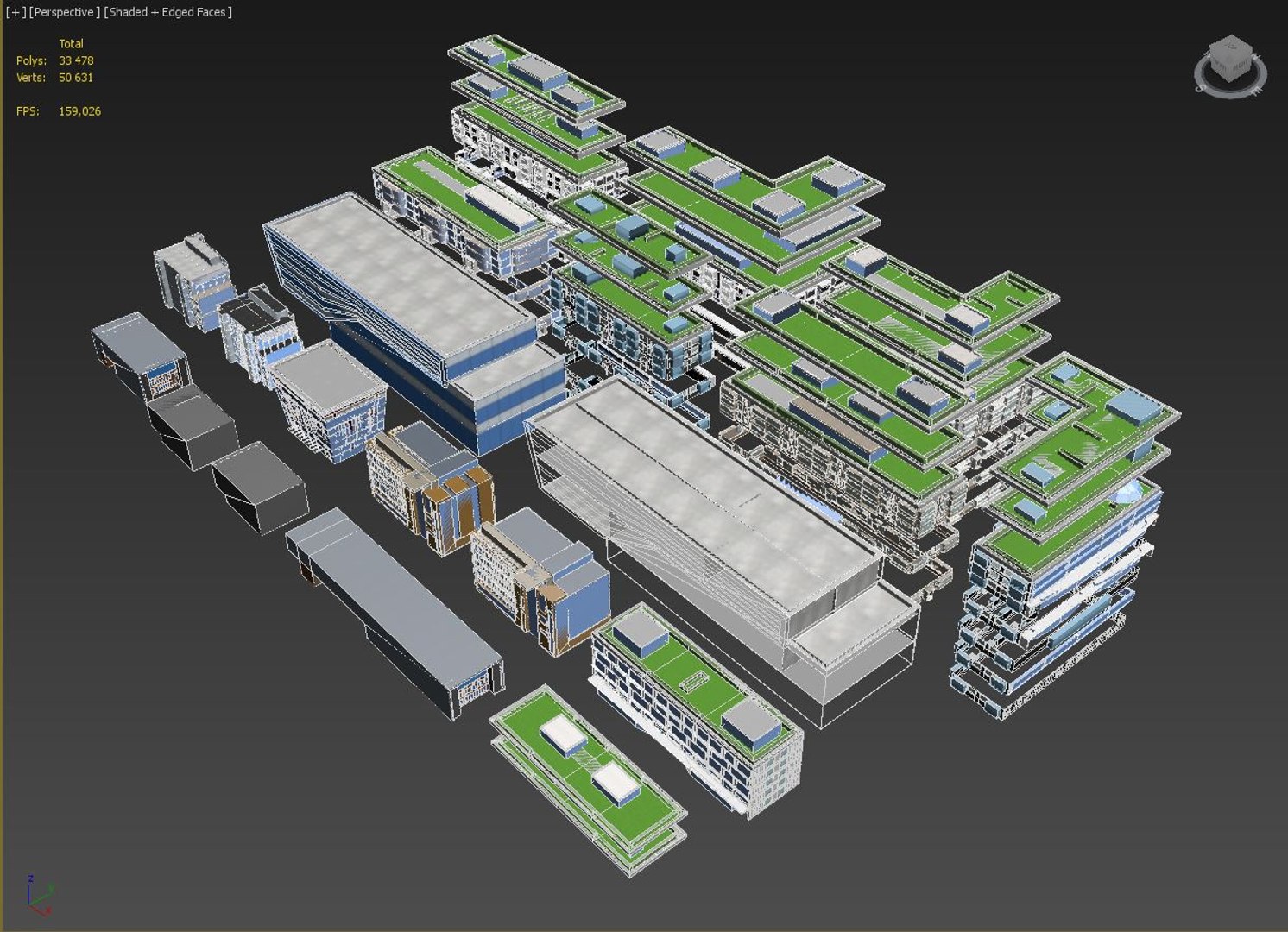 3d model of kit buildings