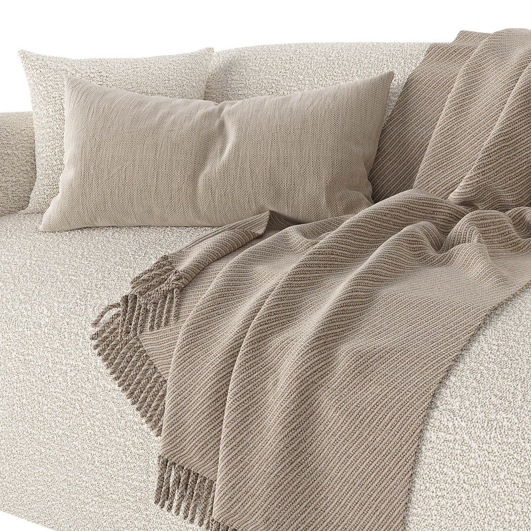 Dori Boucle Round Arm Sofa By Acanva 3D Model - TurboSquid 2164777