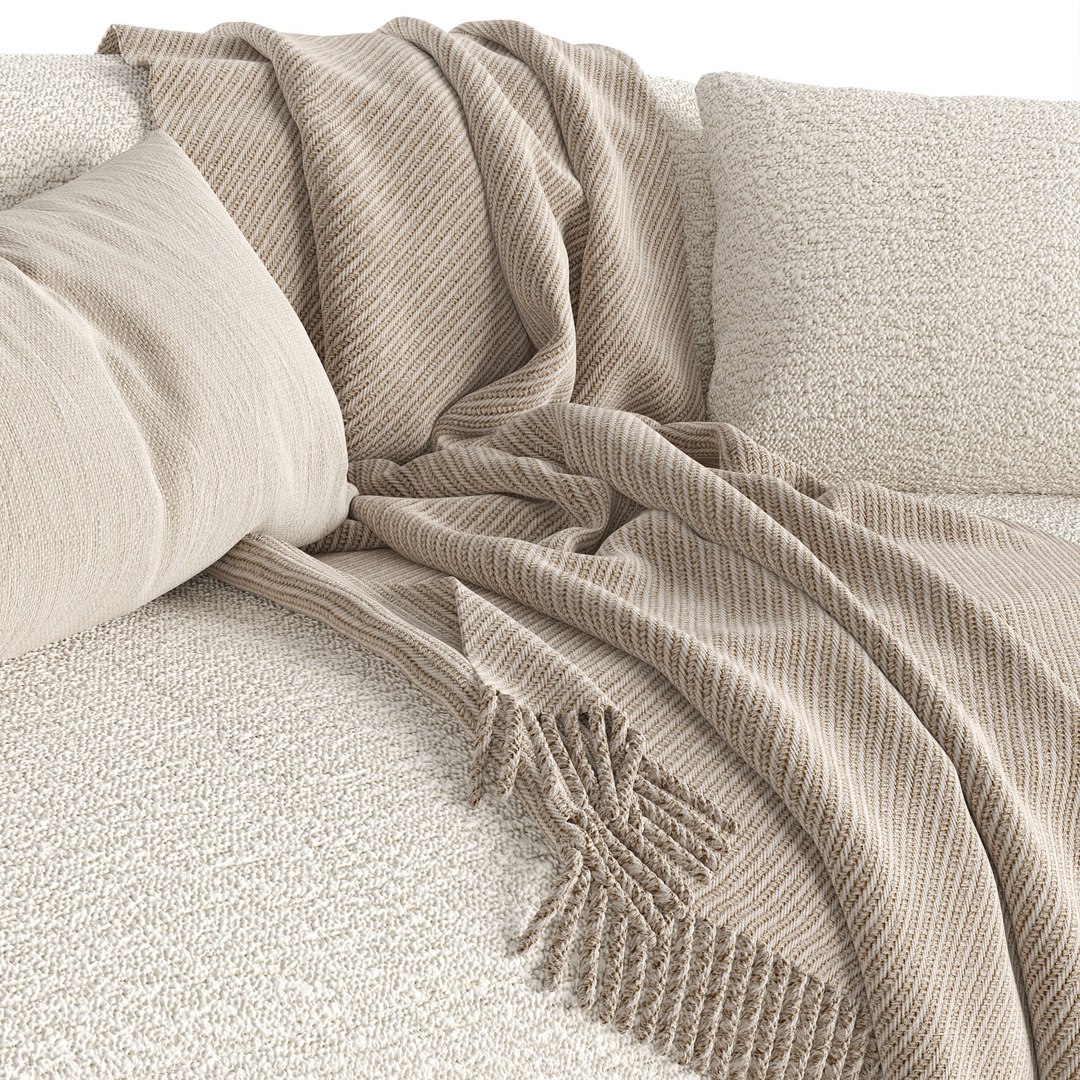 Dori Boucle Round Arm Sofa By Acanva 3D Model - TurboSquid 2164777