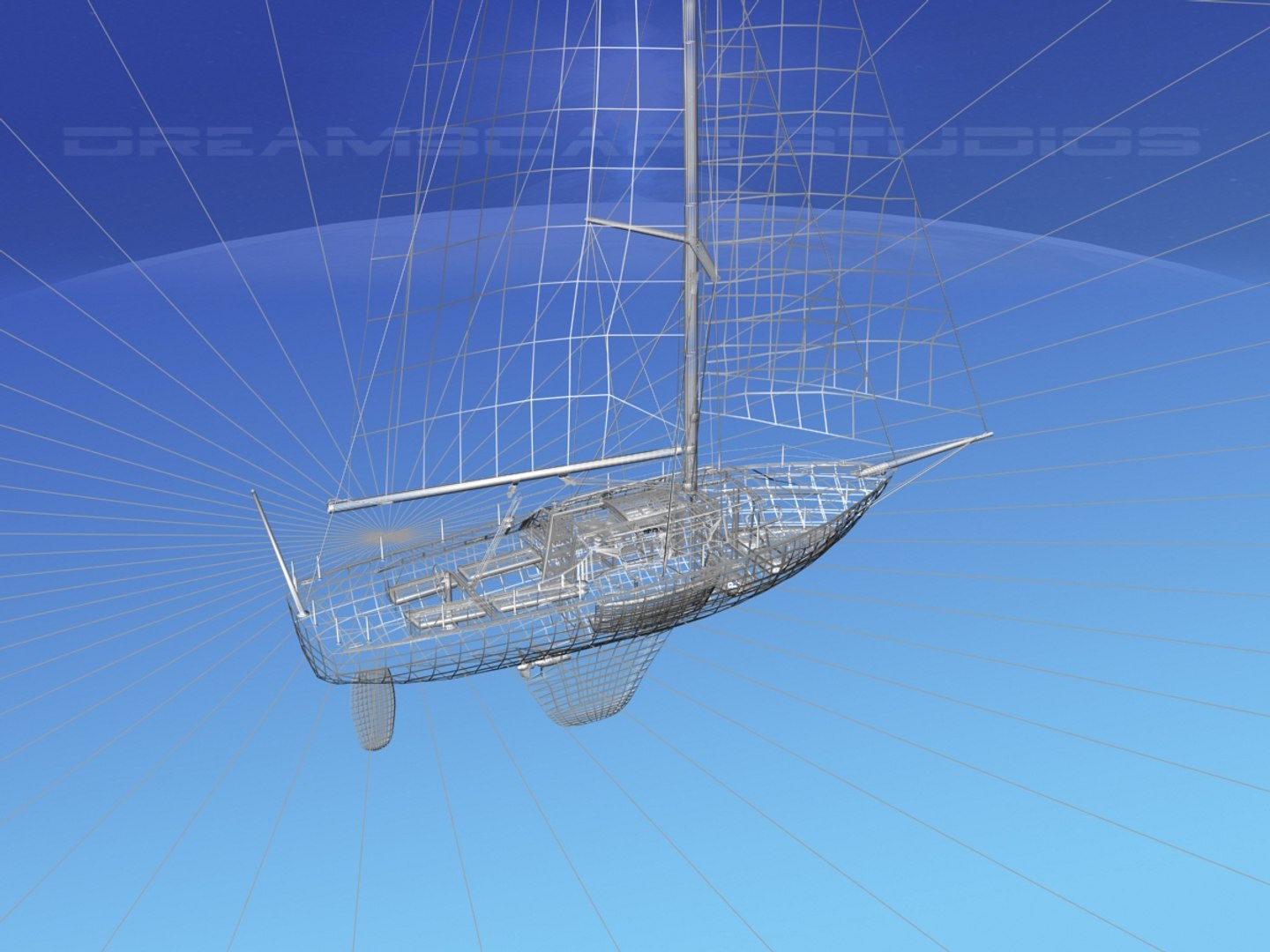 3D Cutter Rigged Sailing Sailboats Model - TurboSquid 1306365