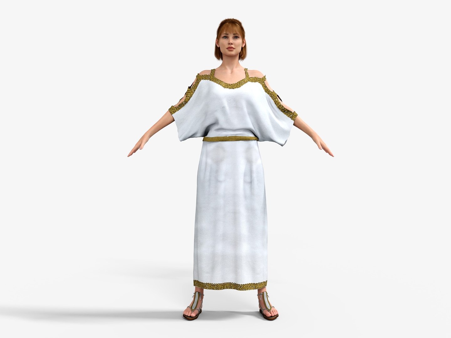 3D Chiton Roman Dress Gown Low-poly 3D Model - TurboSquid 2366474