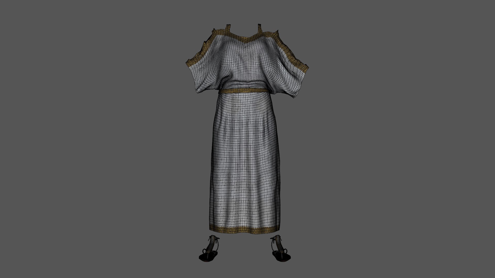 3D Chiton Roman Dress Gown Low-poly 3D Model - TurboSquid 2366474
