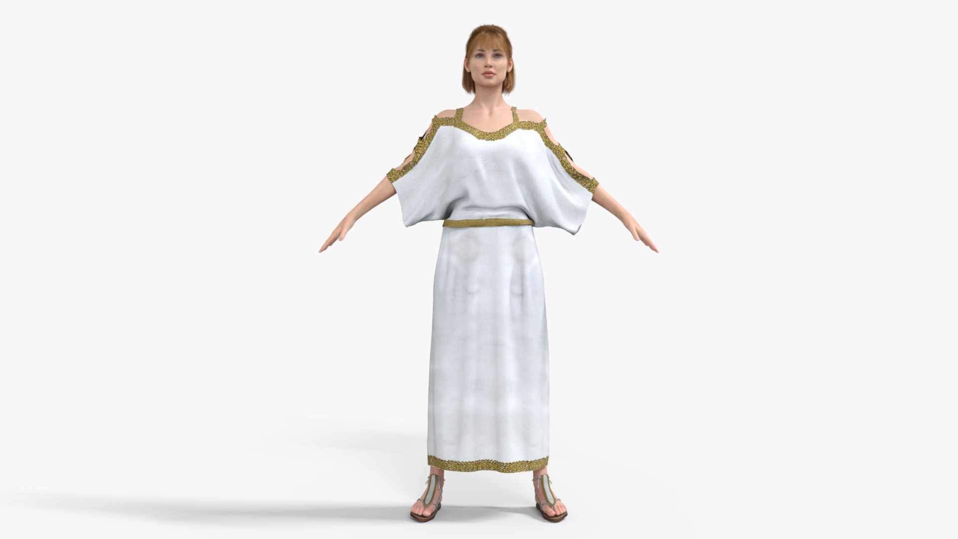 3D Chiton Roman Dress Gown Low-poly 3D Model - TurboSquid 2366474