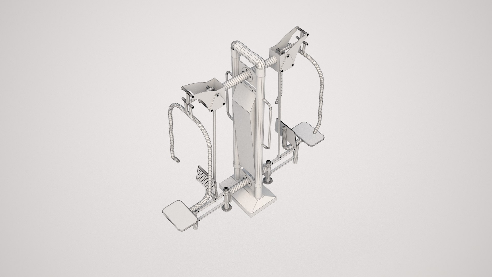 Street exercise equipment set-04 model - TurboSquid 2146951