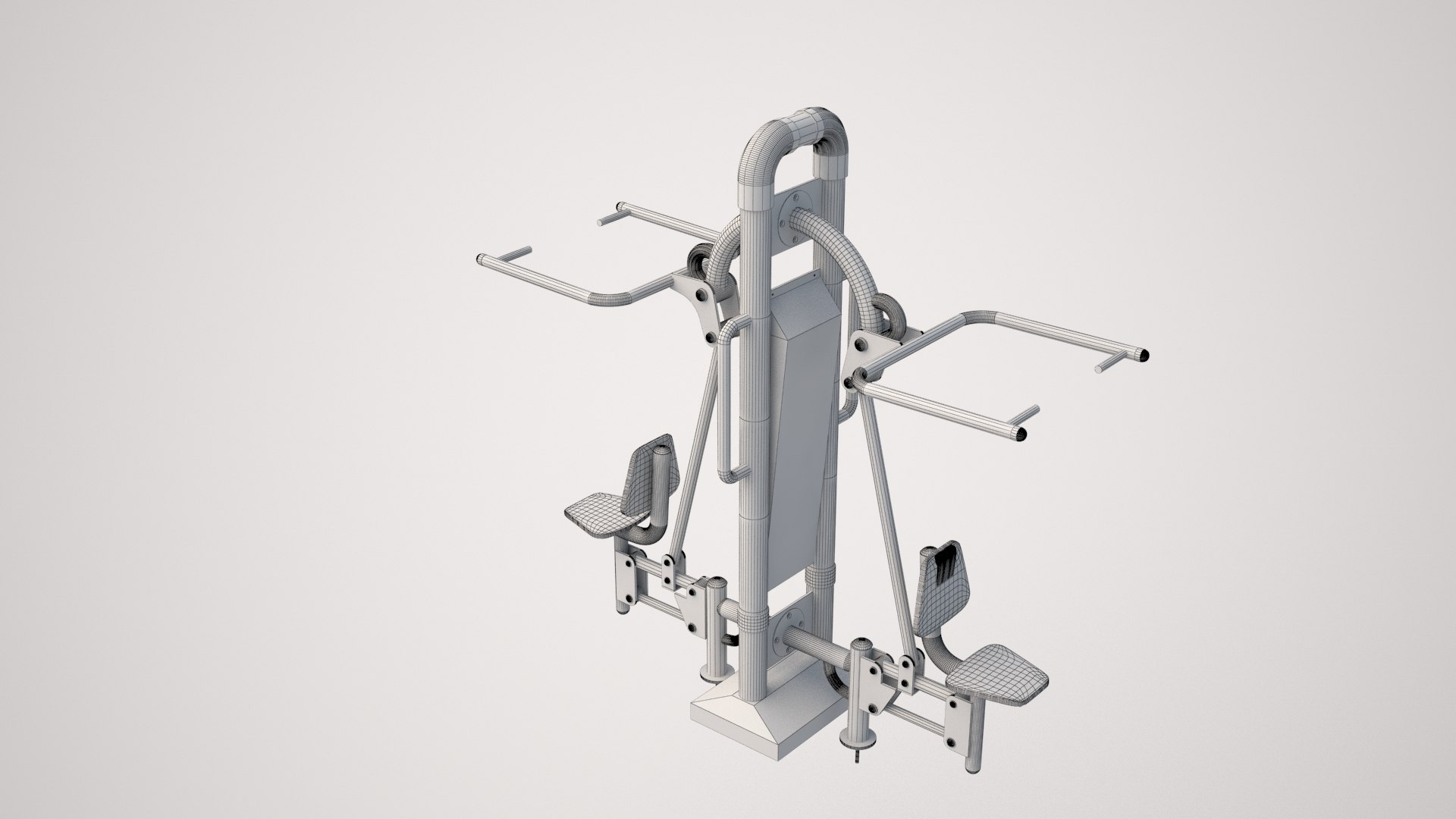 Street Exercise Equipment Set-04 Model - TurboSquid 2146951