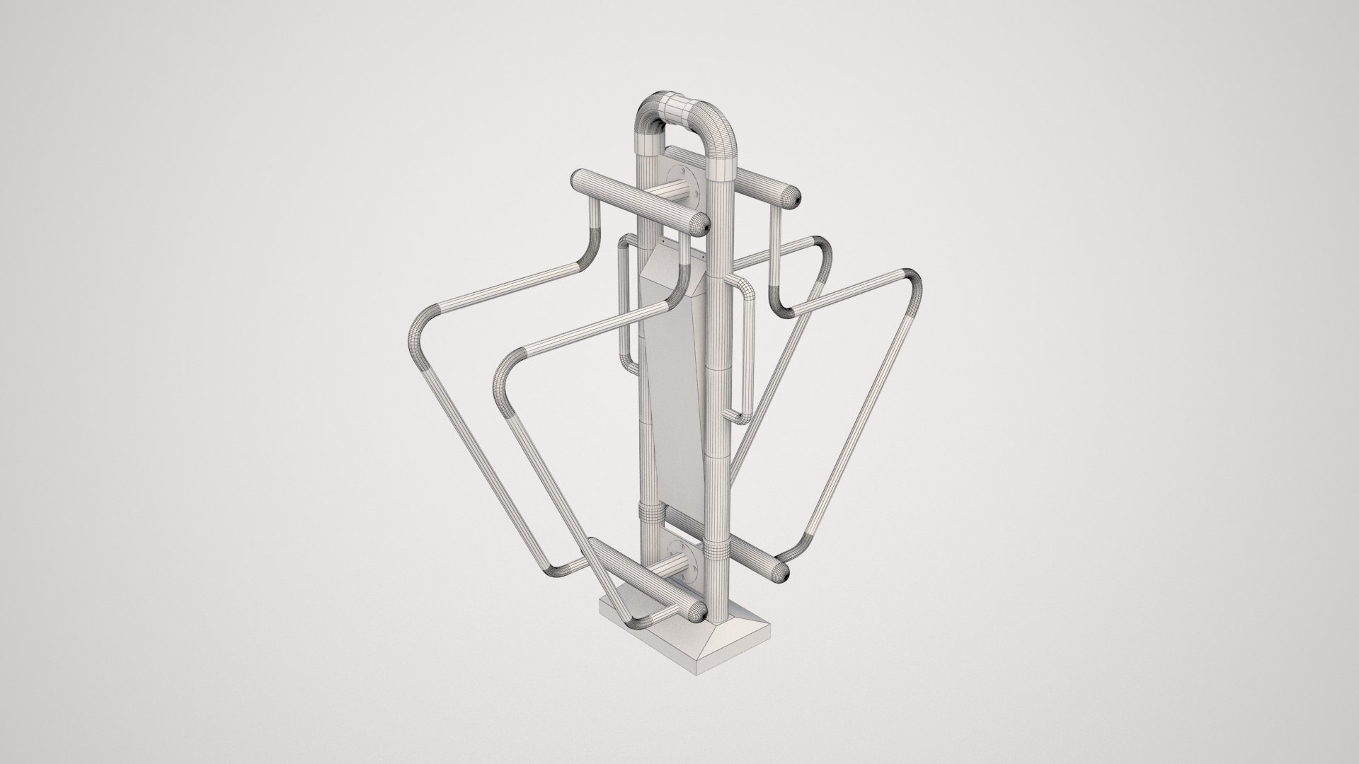 Street exercise equipment set-04 model - TurboSquid 2146951