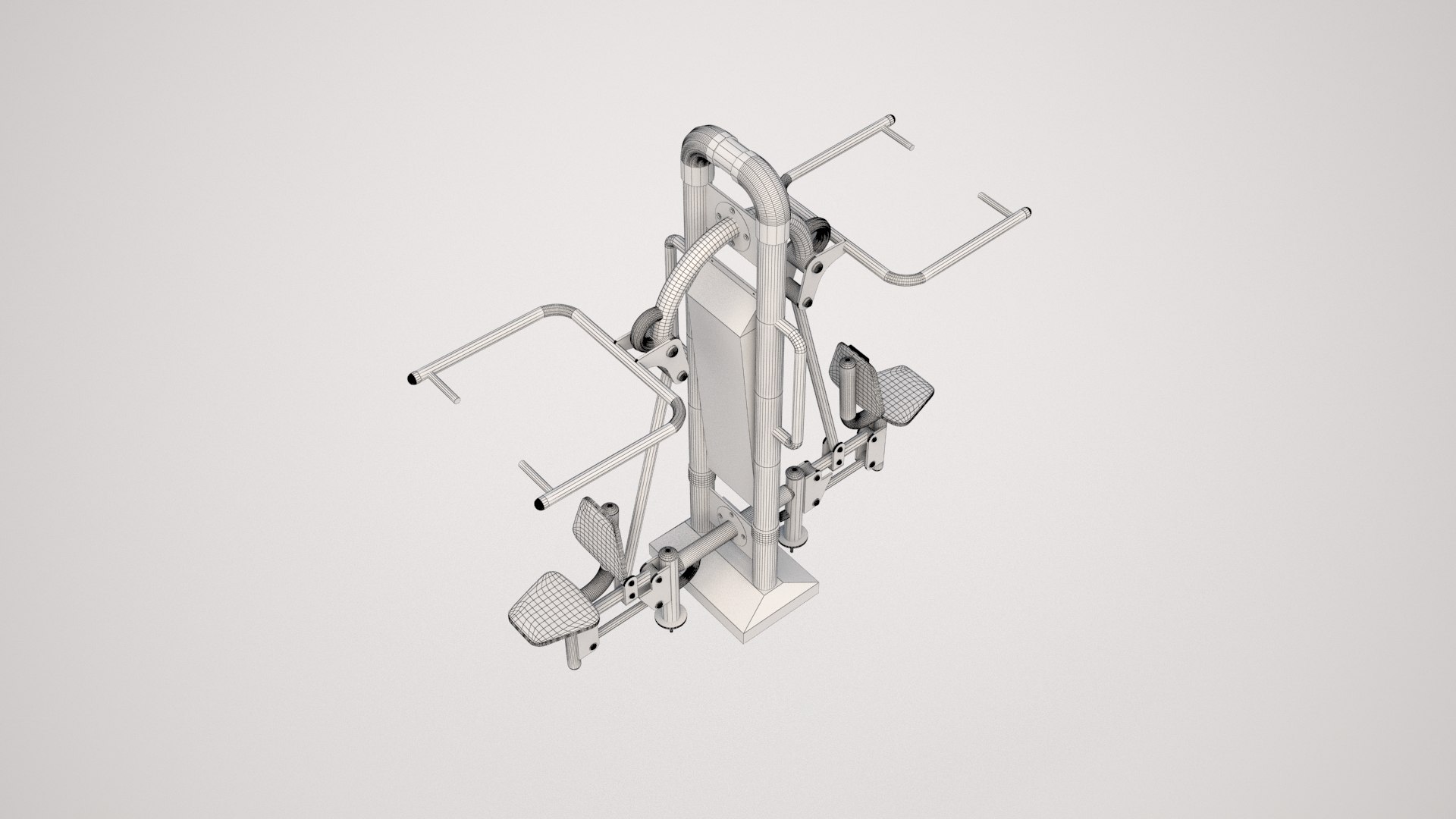 Street exercise equipment set-04 model - TurboSquid 2146951