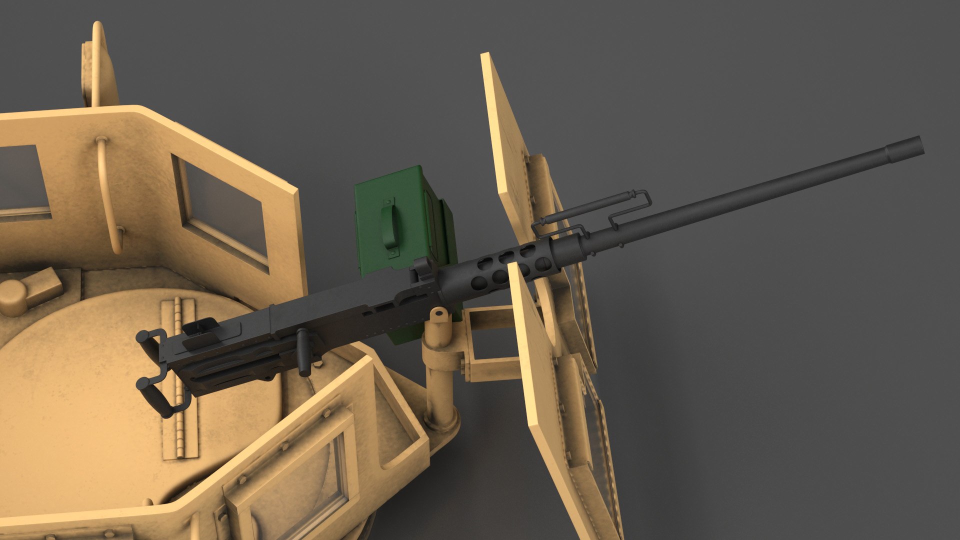 Armored Vehicle Tower With Machine Gun 3D Model - TurboSquid 1995762