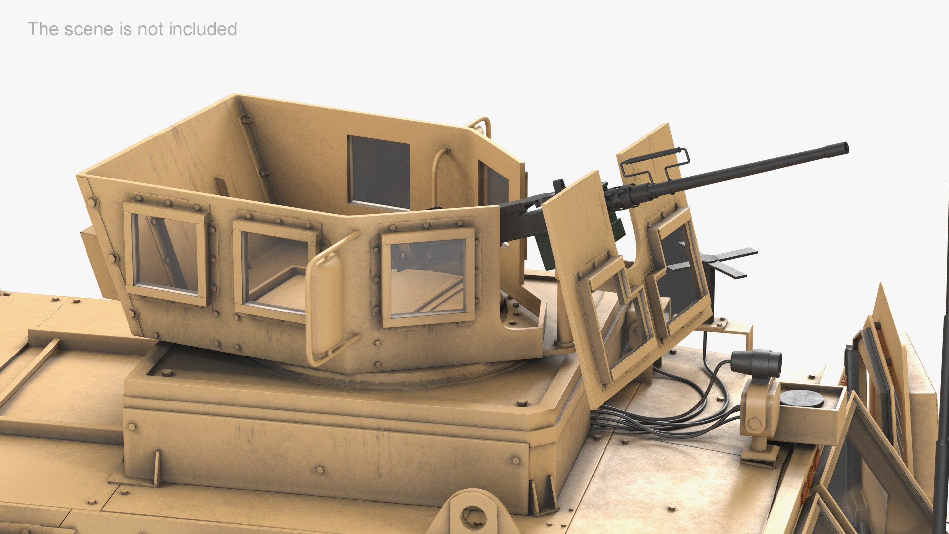 Armored Vehicle Tower With Machine Gun 3D Model - TurboSquid 1995762