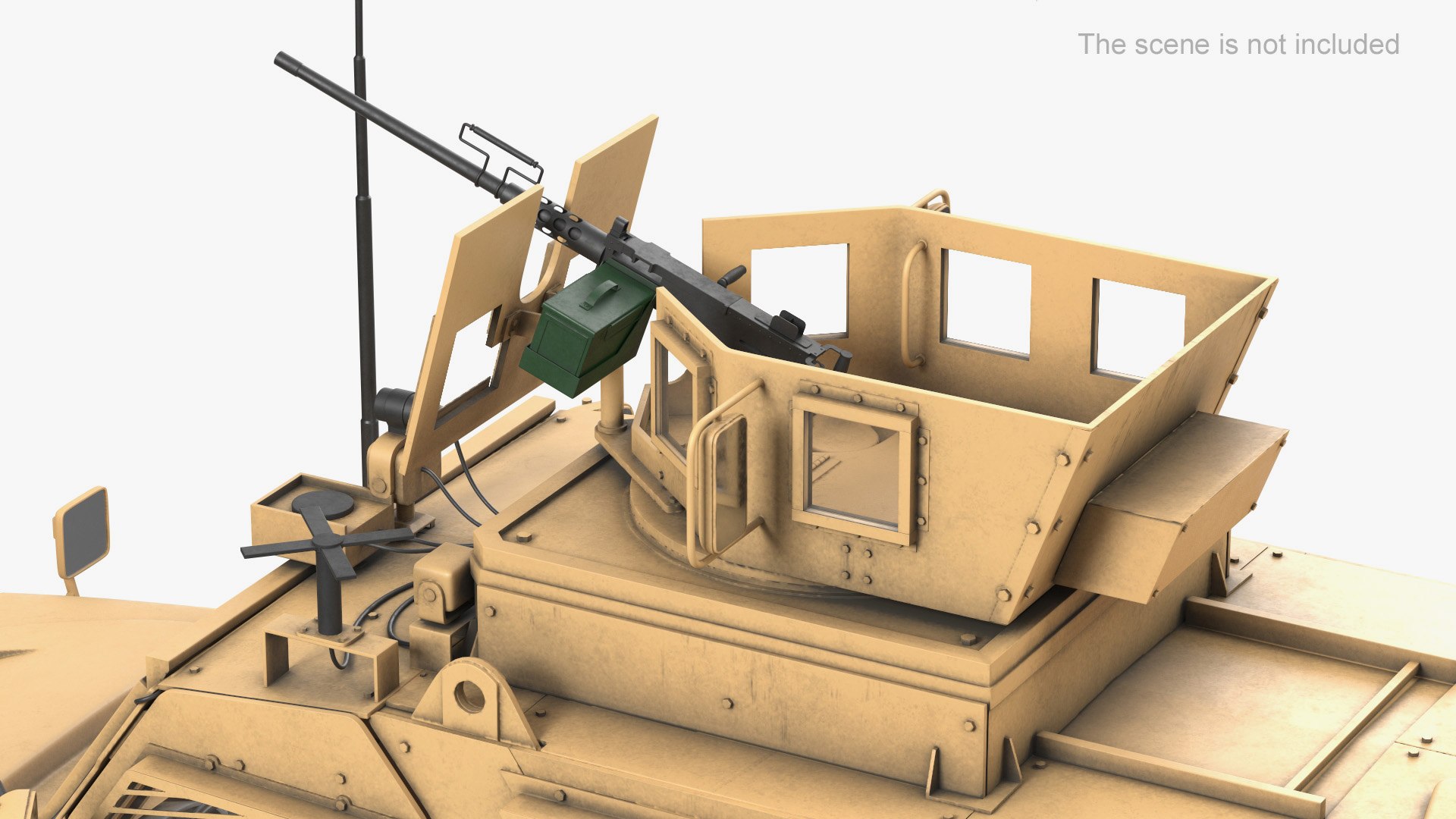 Armored Vehicle Tower With Machine Gun 3D Model - TurboSquid 1995762