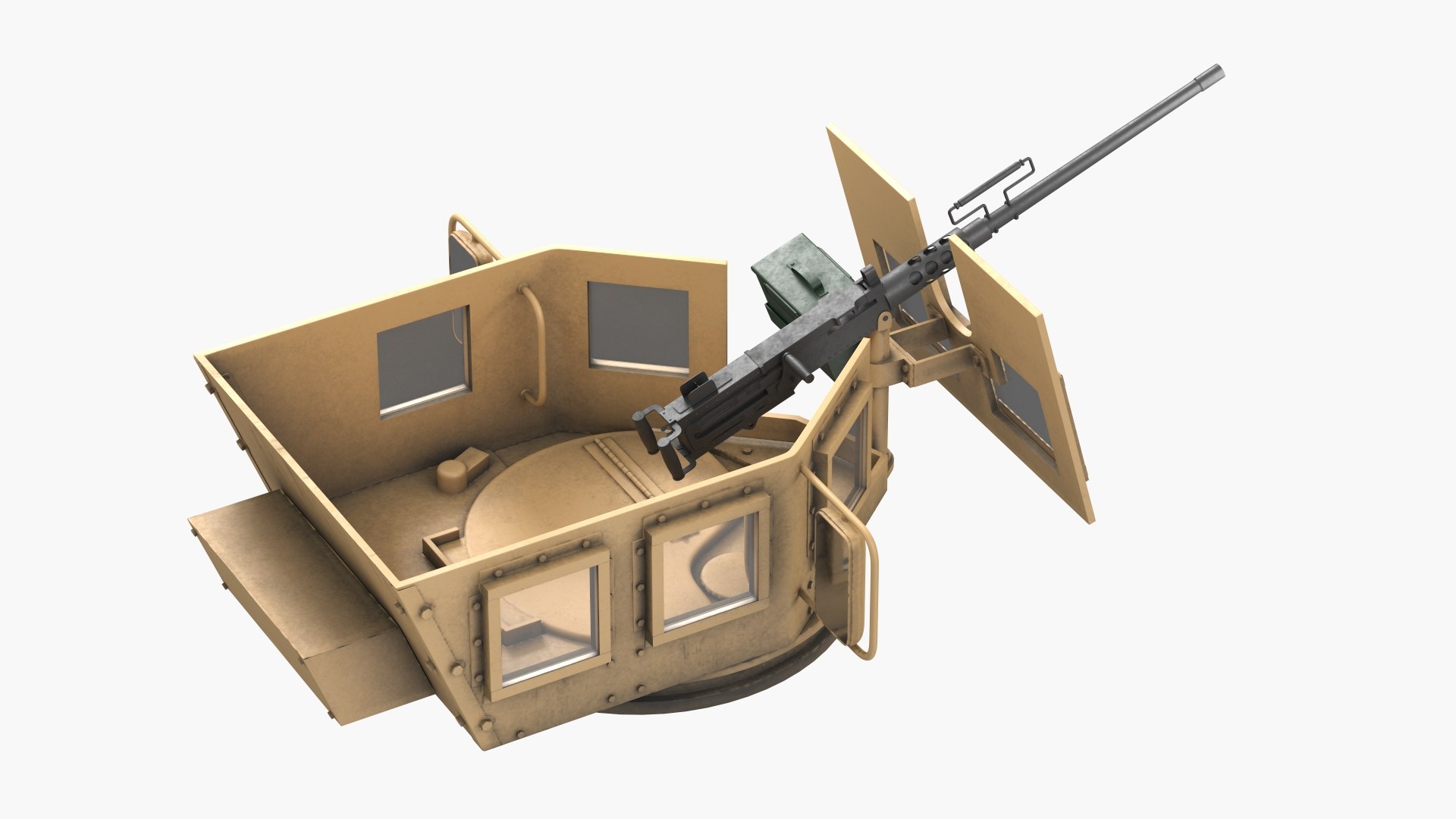 Armored Vehicle Tower With Machine Gun 3D Model - TurboSquid 1995762