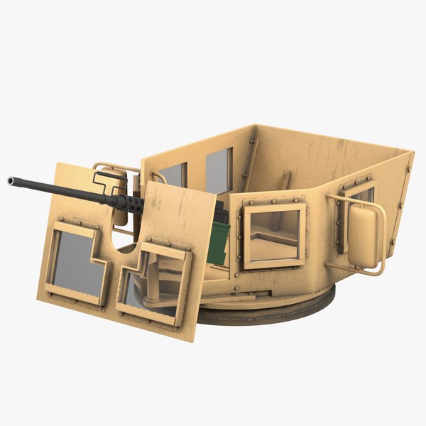 Armored Vehicle Tower with Machine Gun 3D model - TurboSquid 1995762