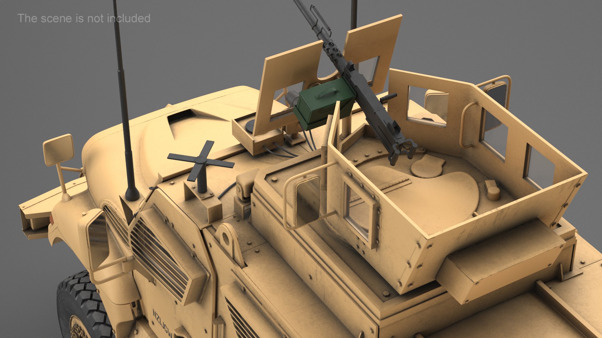 Armored Vehicle Tower With Machine Gun 3D Model - TurboSquid 1995762