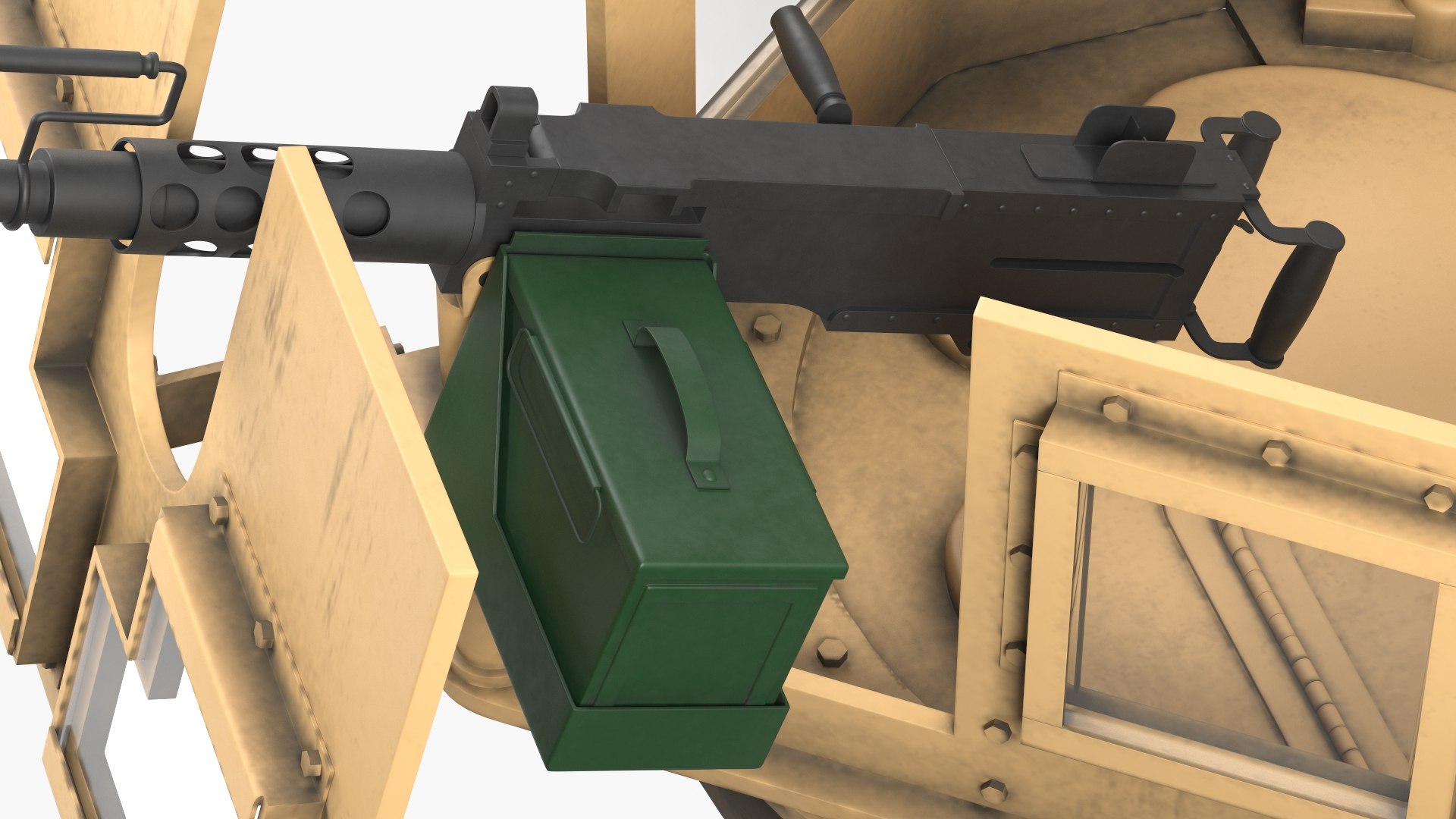 Armored Vehicle Tower With Machine Gun 3D Model - TurboSquid 1995762