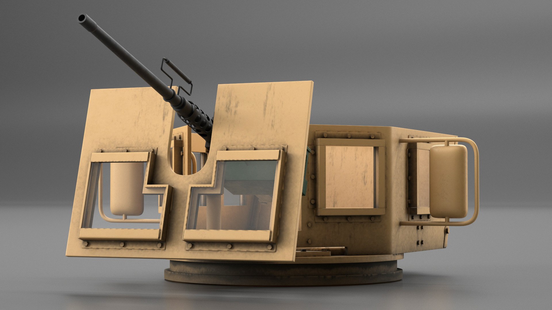 Armored Vehicle Tower With Machine Gun 3D Model - TurboSquid 1995762