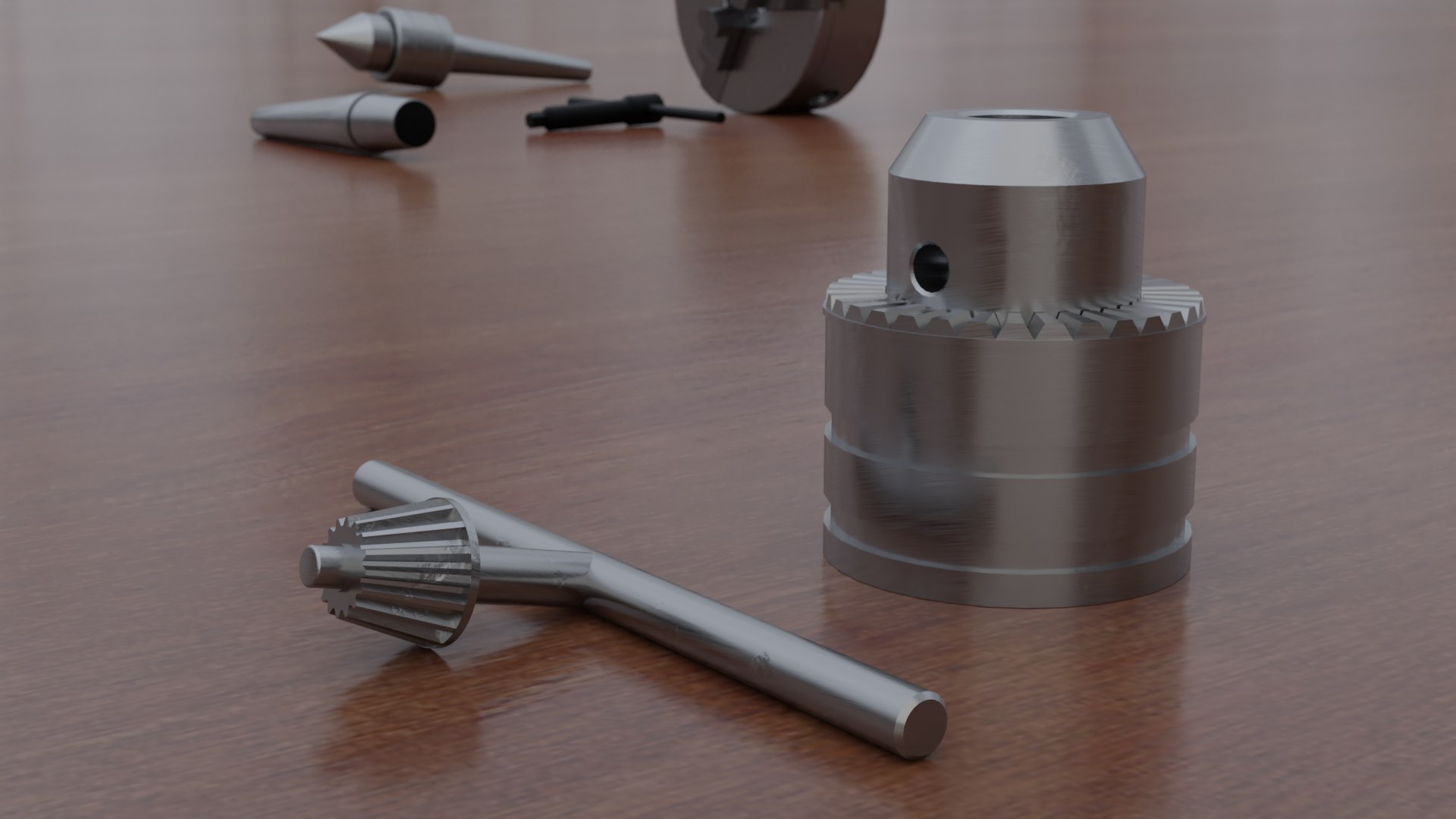 Lathe Parts - Chuck And Tailstock 3D - TurboSquid 1908944