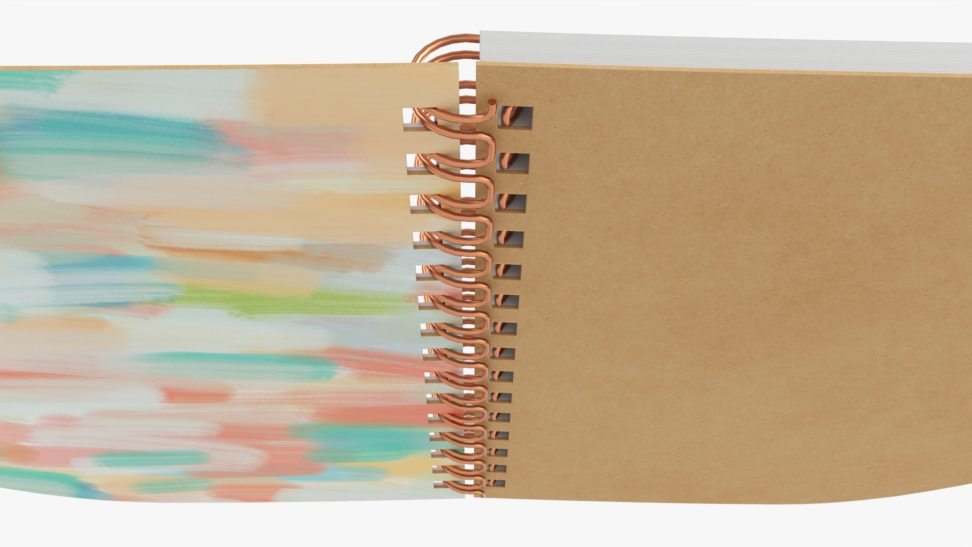 3D Notebook with spiral 03 opened model - TurboSquid 1716045