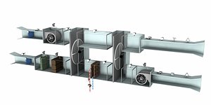 3D staircase pressurization fan stairs model - TurboSquid 1274979