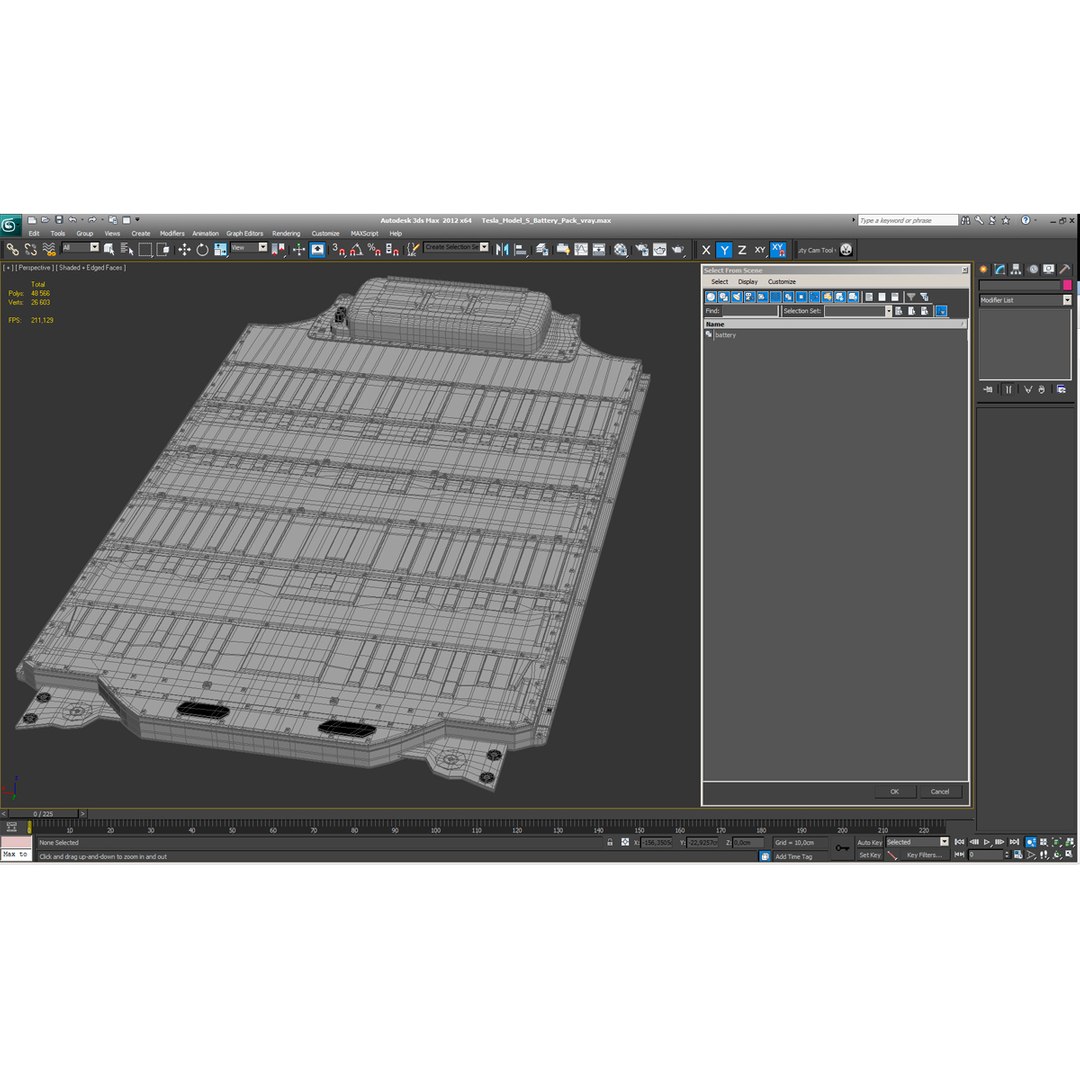 3d Model Tesla S Battery Pack