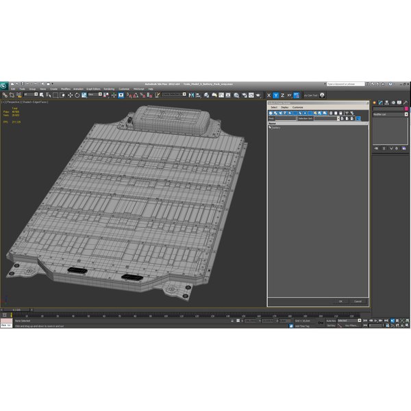 3d model tesla s battery pack