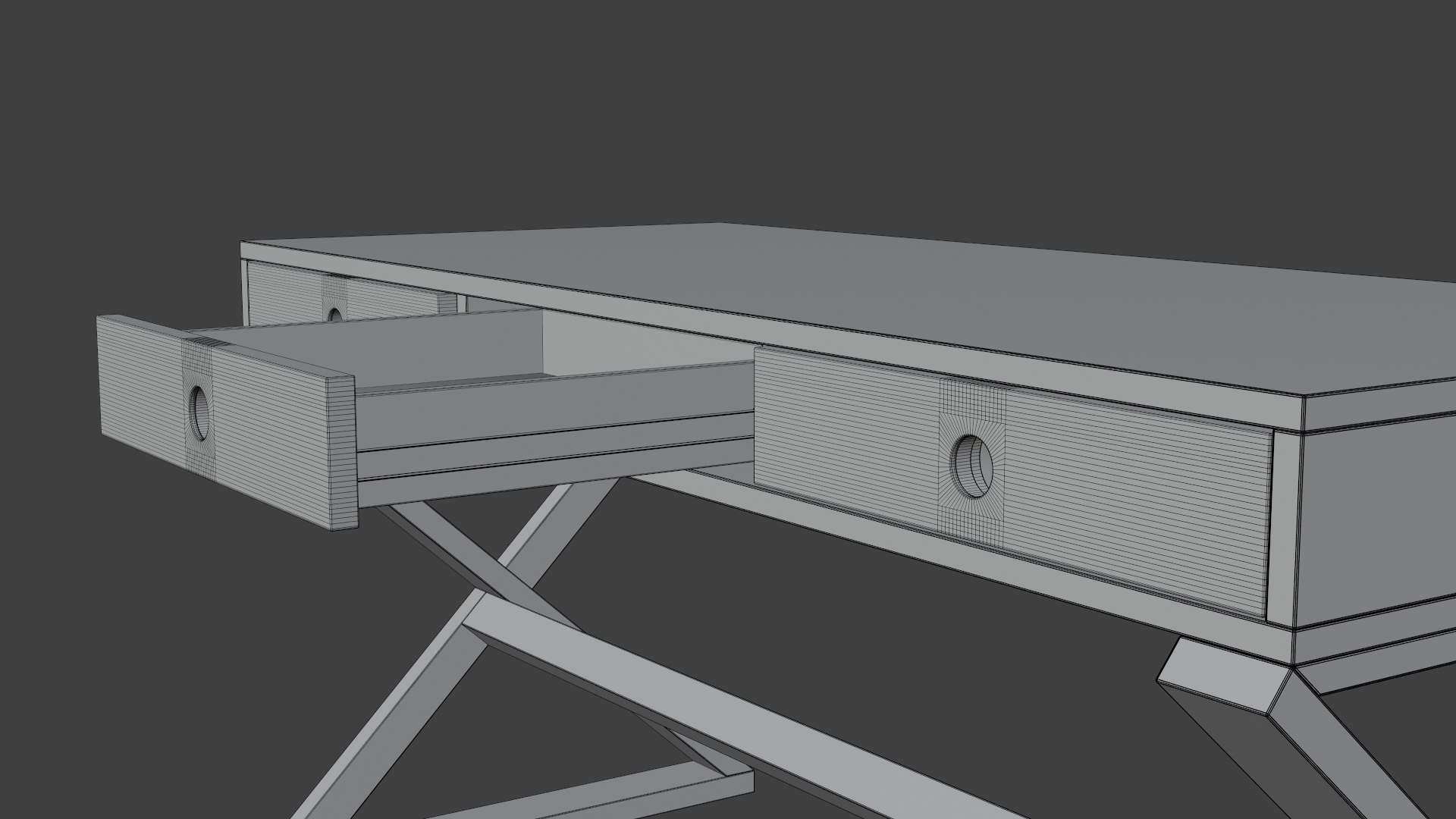 3D Modern Wooden Desk Wood - TurboSquid 1636283