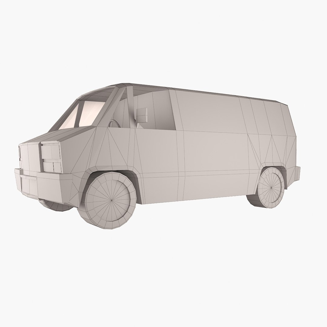 simple vehicle van 3d model