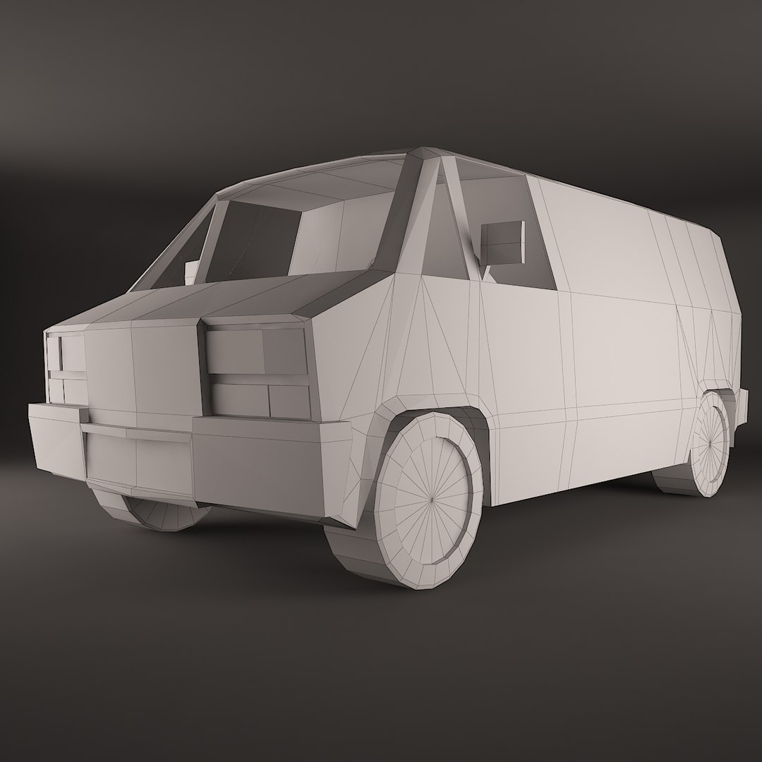 Simple Vehicle Van 3d Model