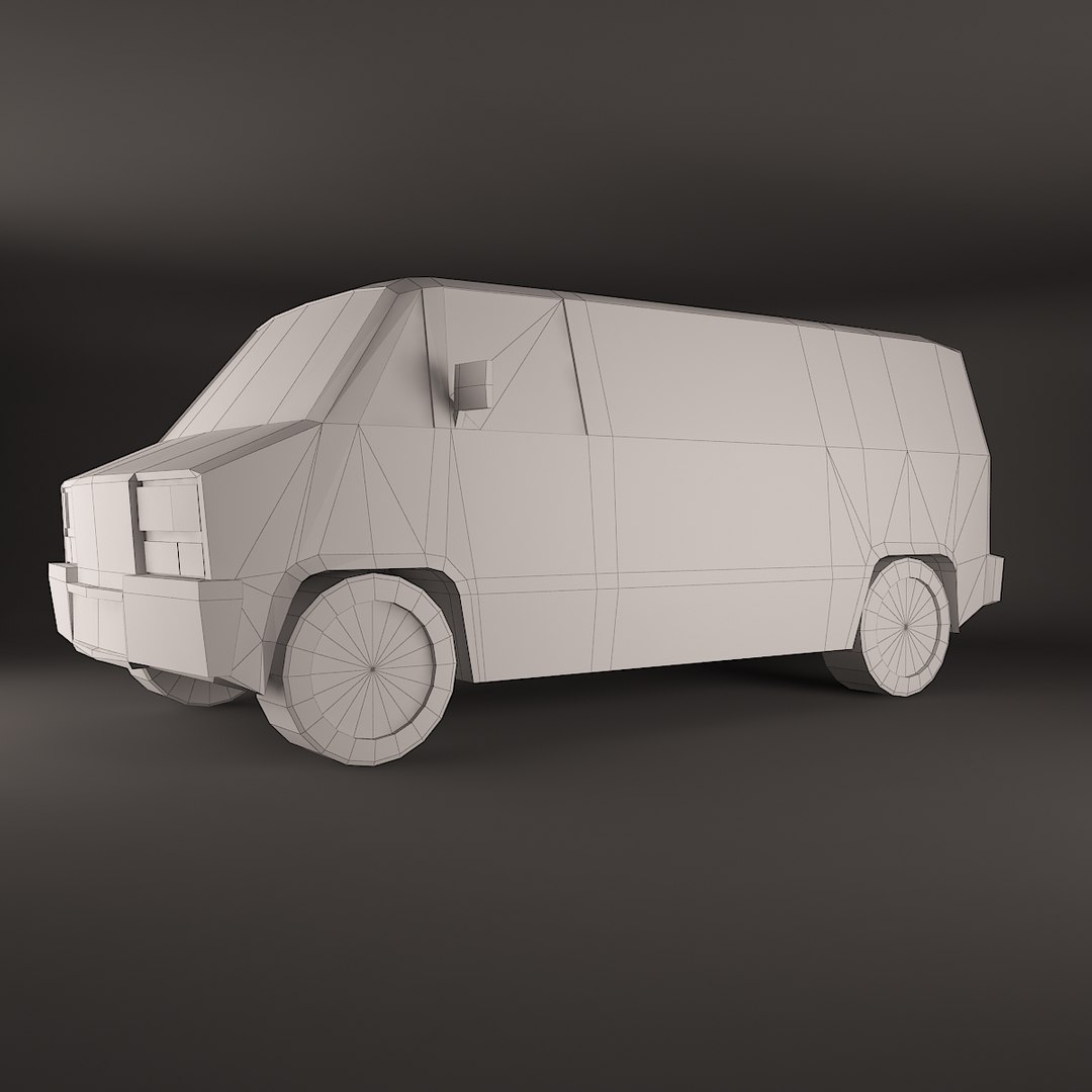 Simple Vehicle Van 3d Model