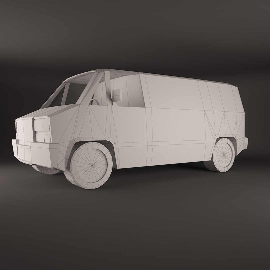 Simple Vehicle Van 3d Model