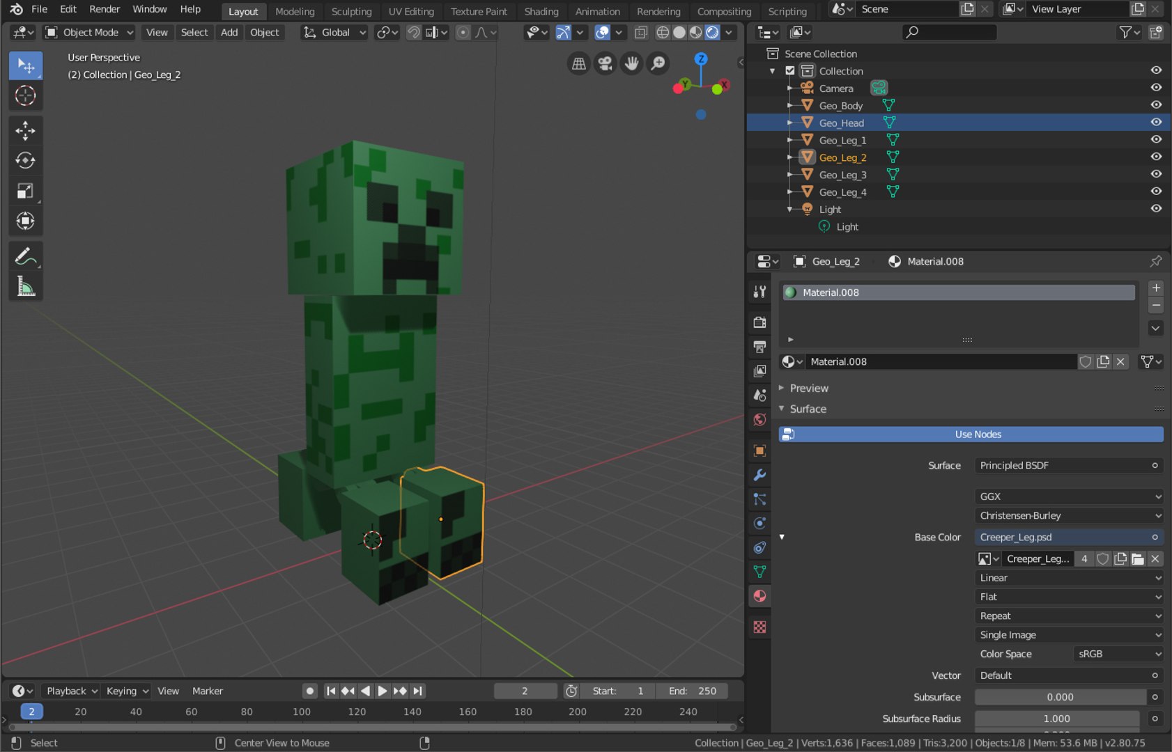 Creeper 3D Model - TurboSquid 1504434