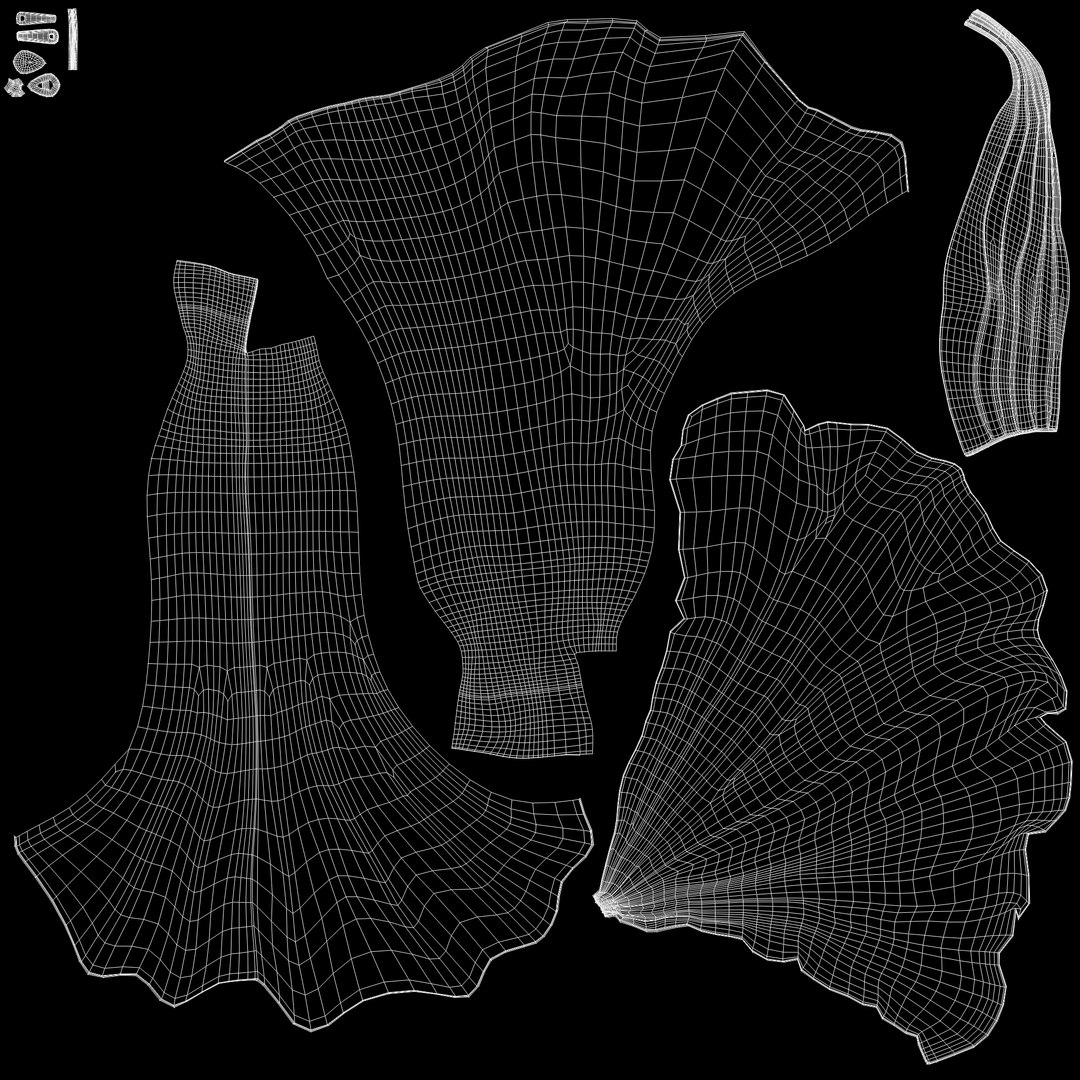 Royal Blue Dress 3D Model - TurboSquid 2072195