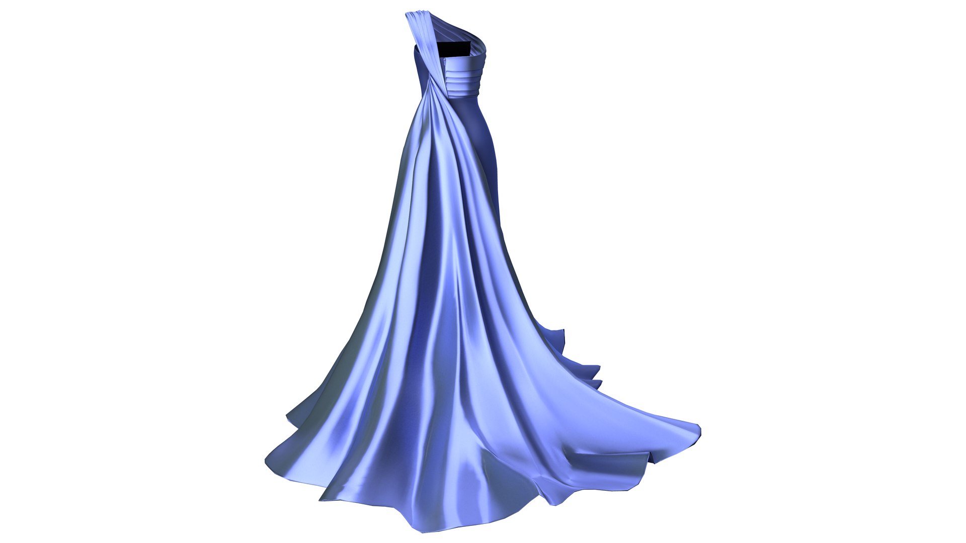 Royal Blue Dress 3D Model - TurboSquid 2072195