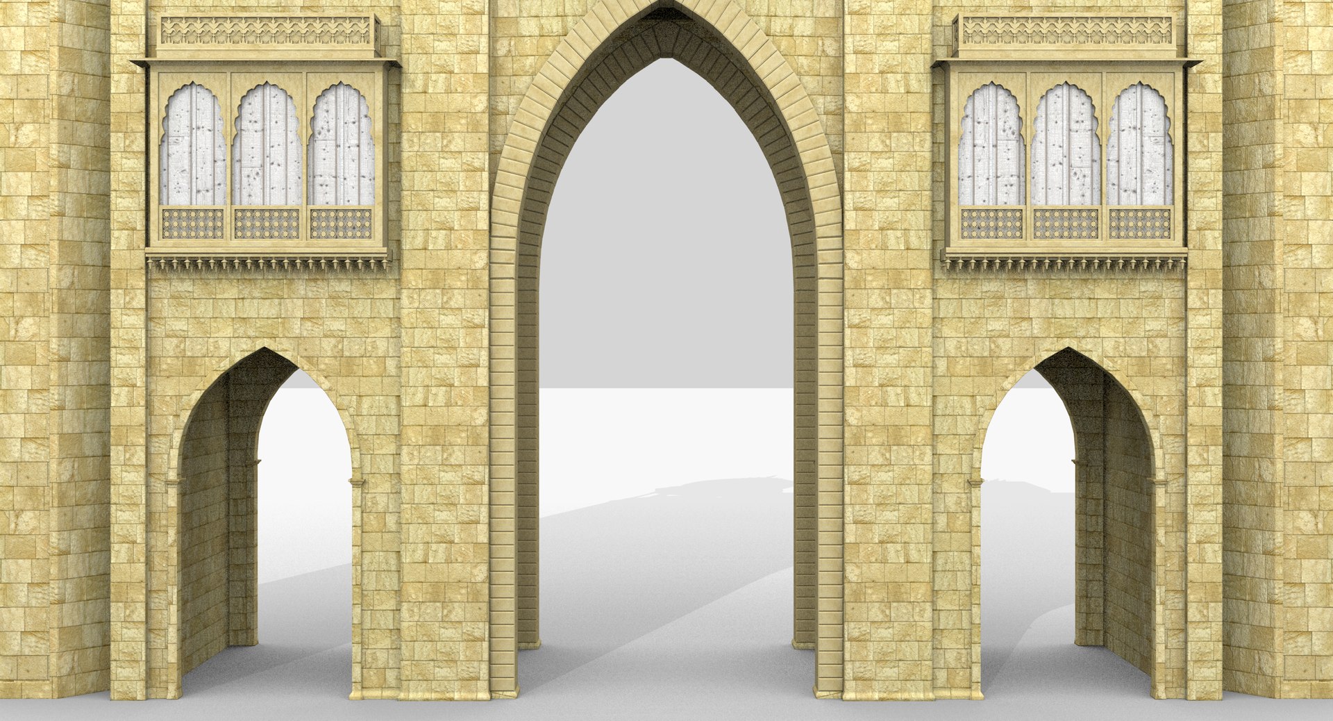 3D Ancient Gate - TurboSquid 1252305
