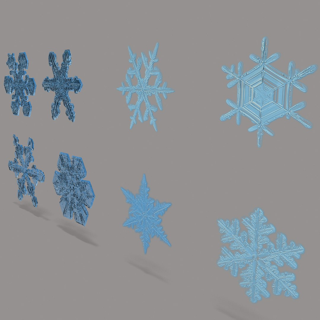 3d Model Snowflakes 3