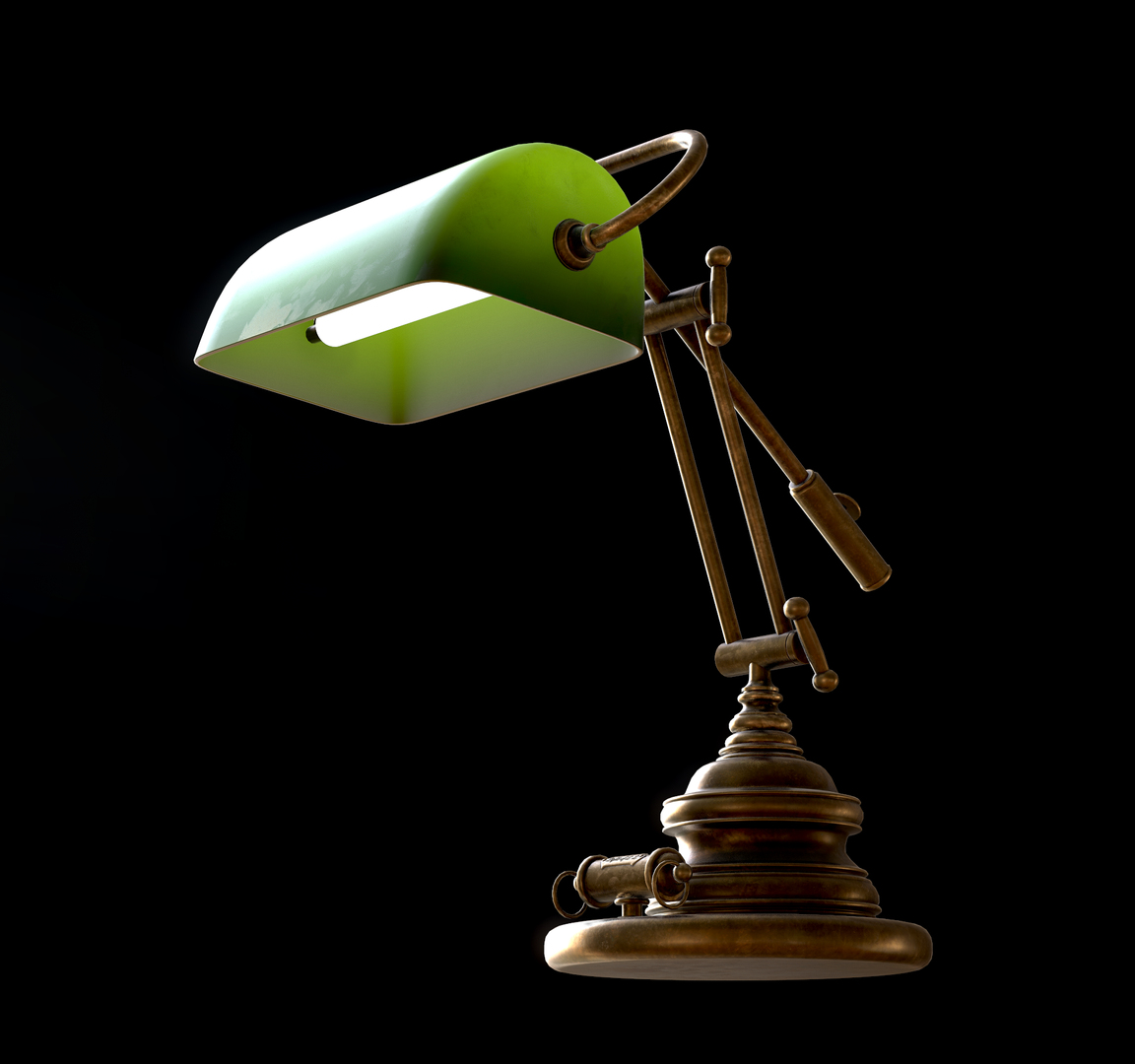 Low-poly table lamp 3D model - TurboSquid 1650604
